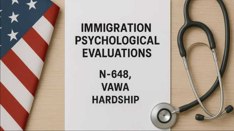 IMMIGRATION PSYCHOLOGICAL EVALUATIONS: N-648 & VAWA - Dr. Gustavo ...